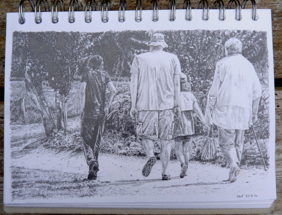 Going For a Walk (sketch) – Ian Hedley Art