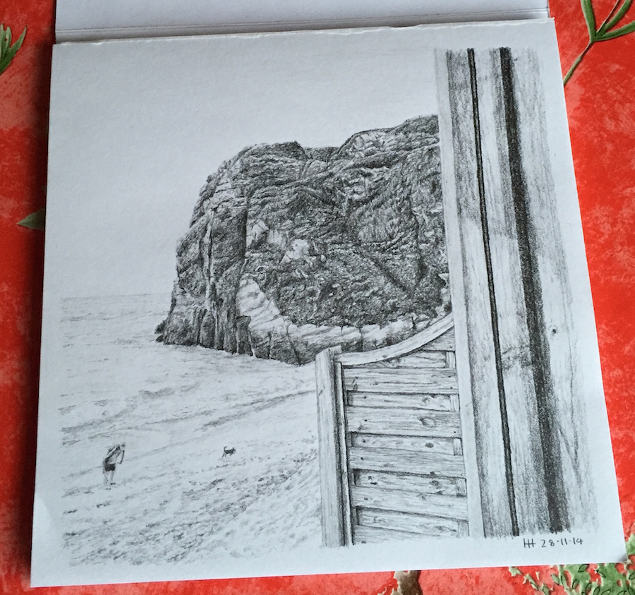 View From the Beach Hut (sketch) – Ian Hedley